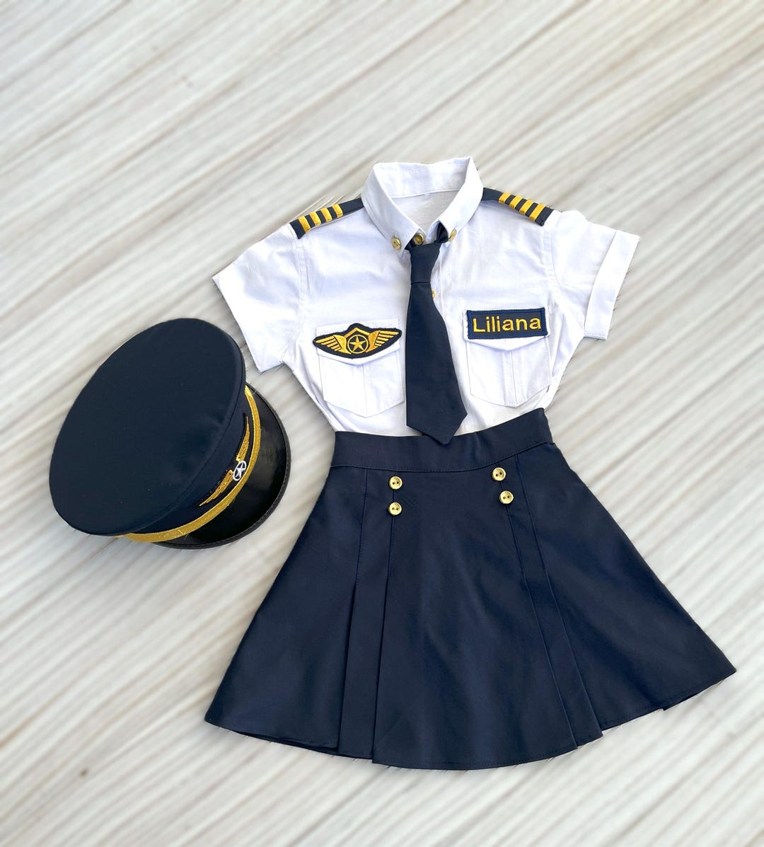 Personalized Airforce Girl Costume*baby Pilot Suit*captain Pilot Hat ...