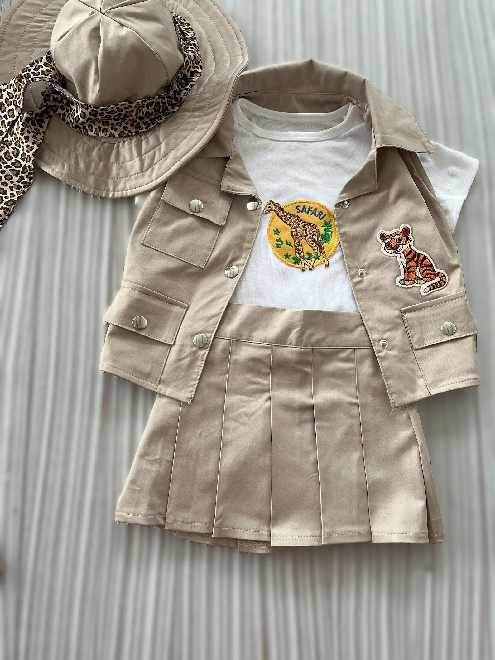 Personalized Toddler Safari Beige Outfit*safari Adventure Girl Costume ...
