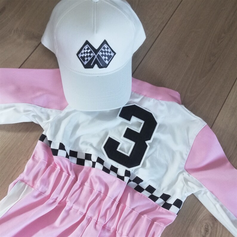 Personalized Pink Racer Long/short Jumpsuitcheckered Racer - Etsy