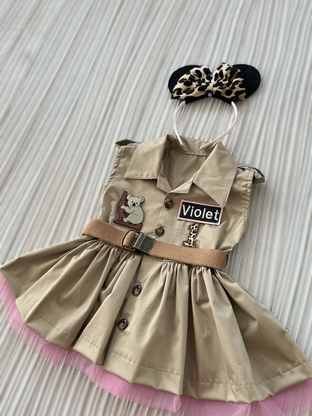 Personalized Minnie Mouse Inspired Brown Safari Dress*safari Adventure ...