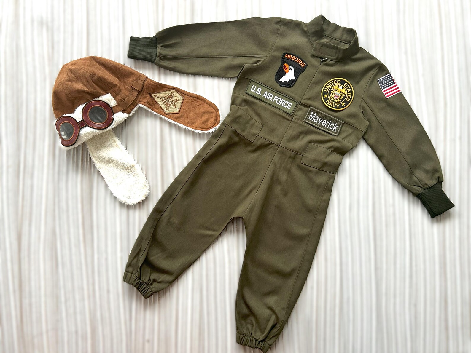 Personalized Aviator Long Fighter Costume*captain Airborne Outfit ...
