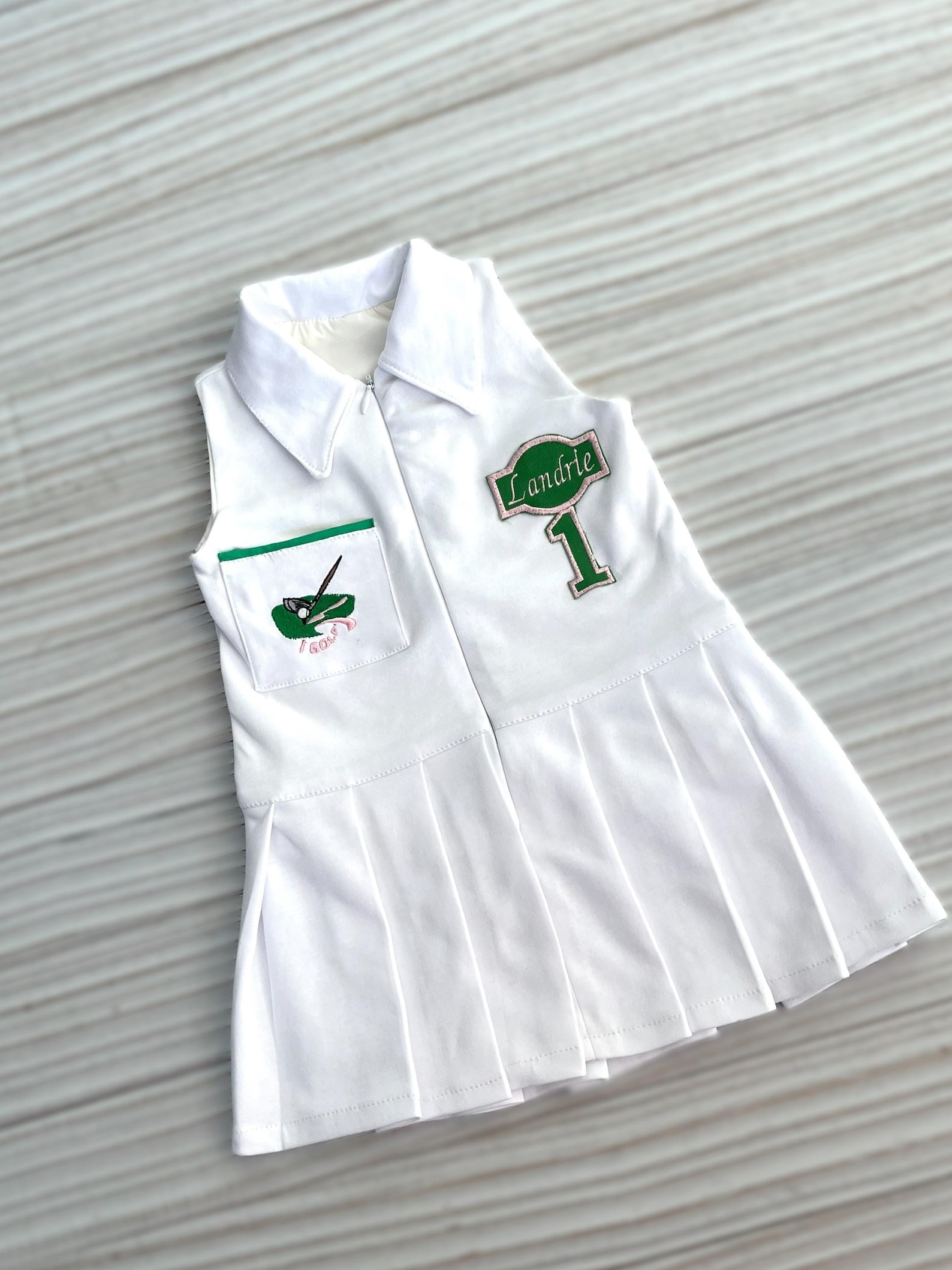 Personalized Golf Toddler Caddy Dress*infant Golf White Outfit*baby ...