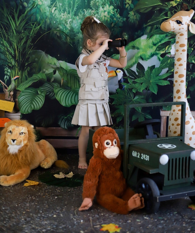 Personalized Toddler Safari Beige Outfit*safari Adventure Girl Costume ...