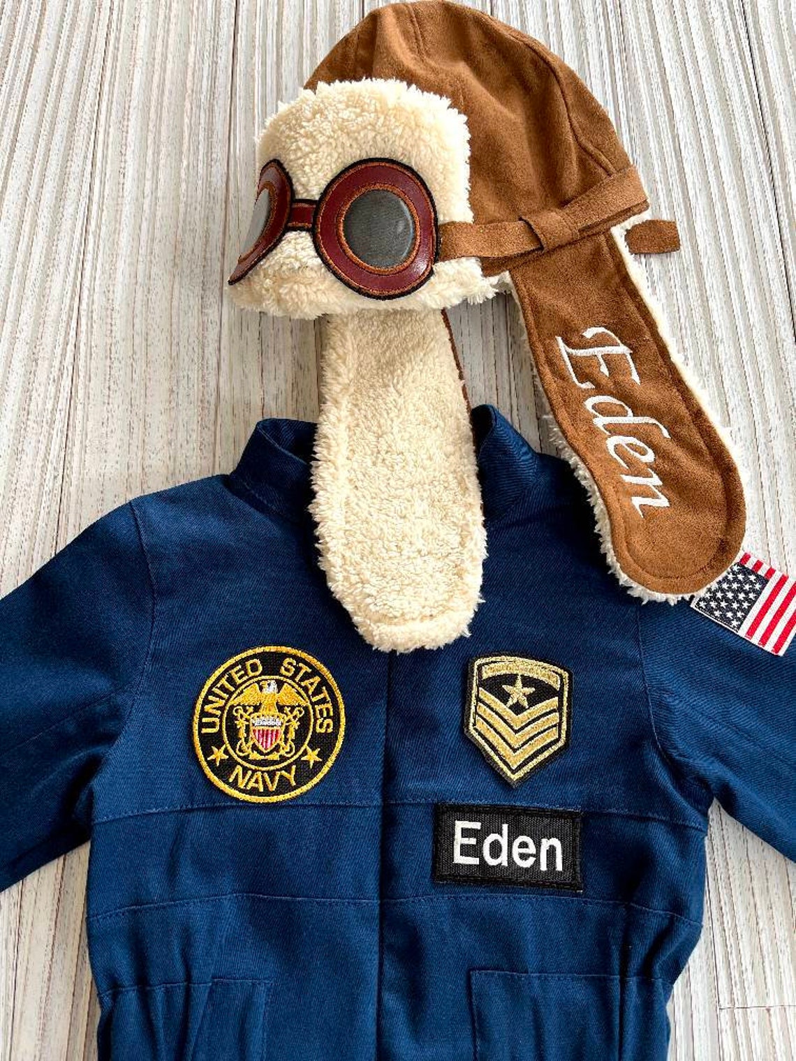 Personalized Navy Aviator Toddler Suit*toddler Navy Costume*baby Blue ...