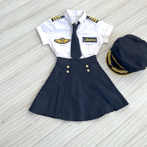 Personalized Airforce Girl Costume*baby Pilot Suit*captain Pilot Hat ...