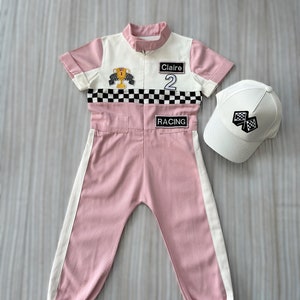 Personalized Pink Racer Long/shorts Jumpsuit*racer Fast One Birthday ...