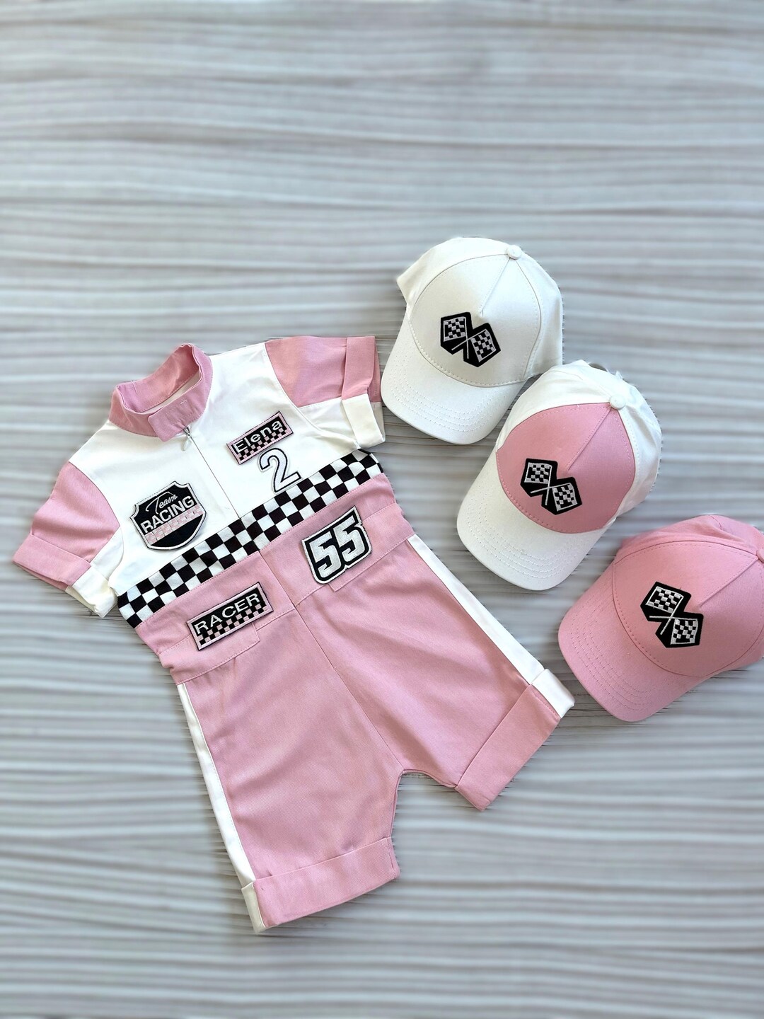 Personalized Pink Racer Shorts Girl Suit*fast One 1st Birthday Racer ...