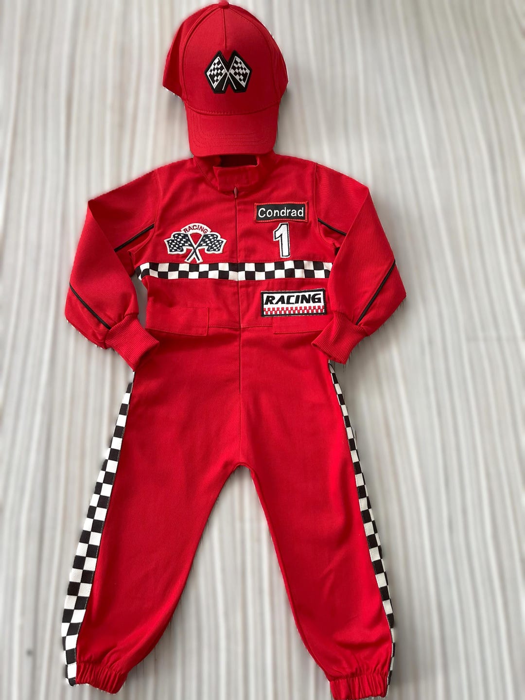 Personalized Red Racer Short-long Jumpsuit Two Fast Racer Kids Suit ...