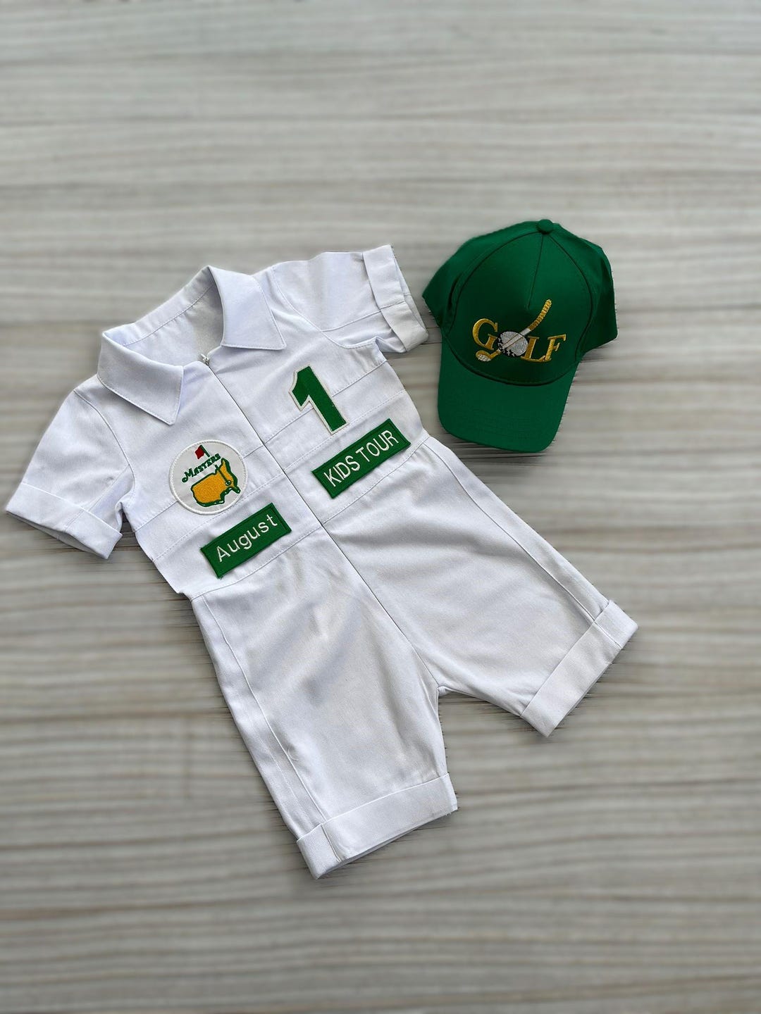 Personalized Golf Shorts-long Caddy Outfit for Kids*toddler Golf White ...