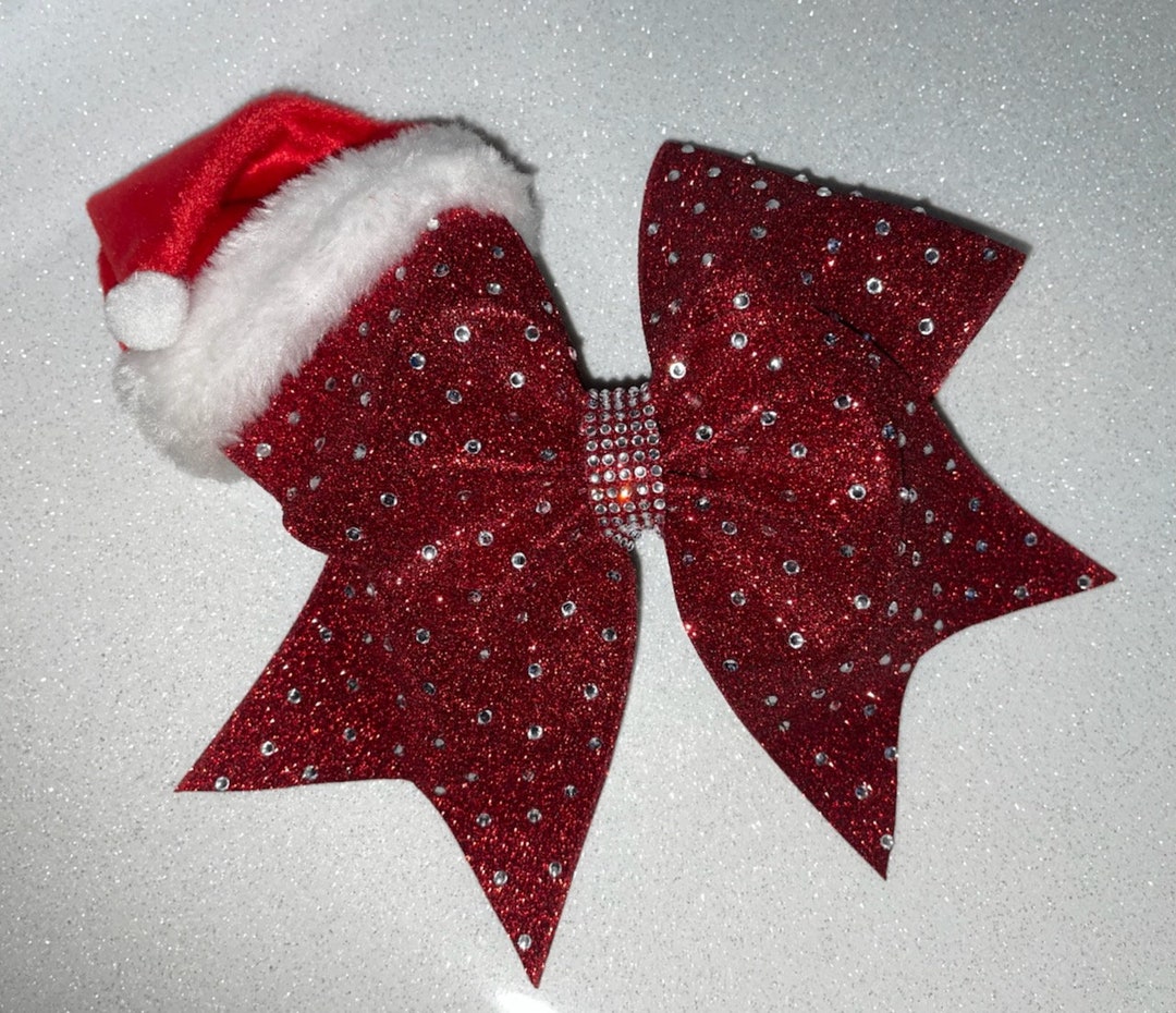 Red Santa Cheer Bow - Etsy