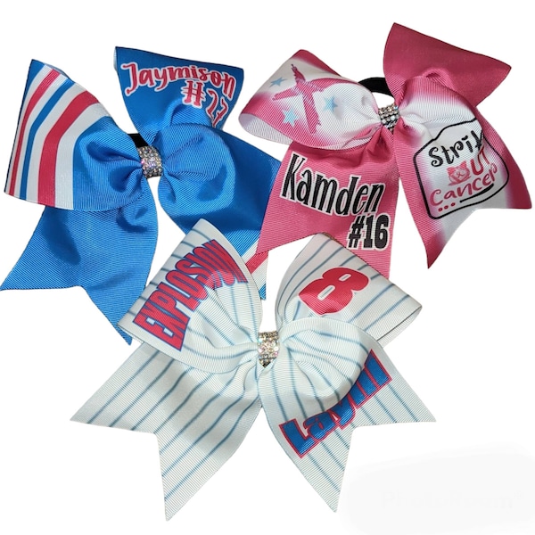 Softball Hair Bows - Etsy