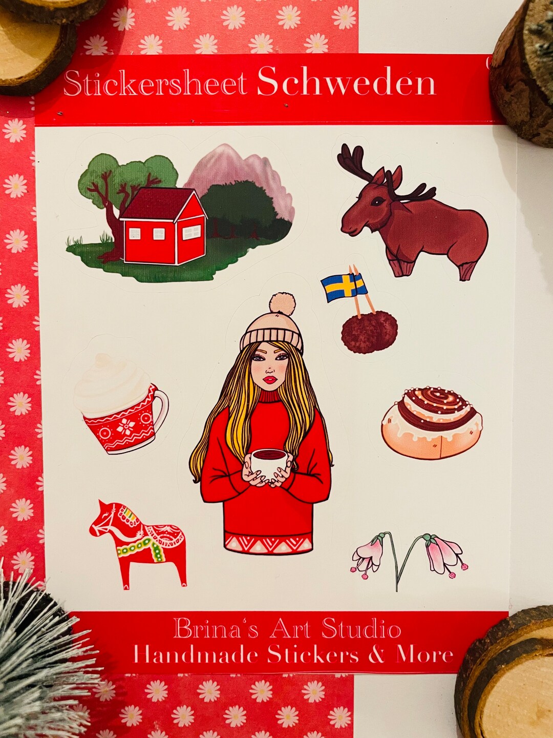 Sticker Sheet Sweden, Sticker Sheet Sweden Love, Sweden Sticker Sheet ...