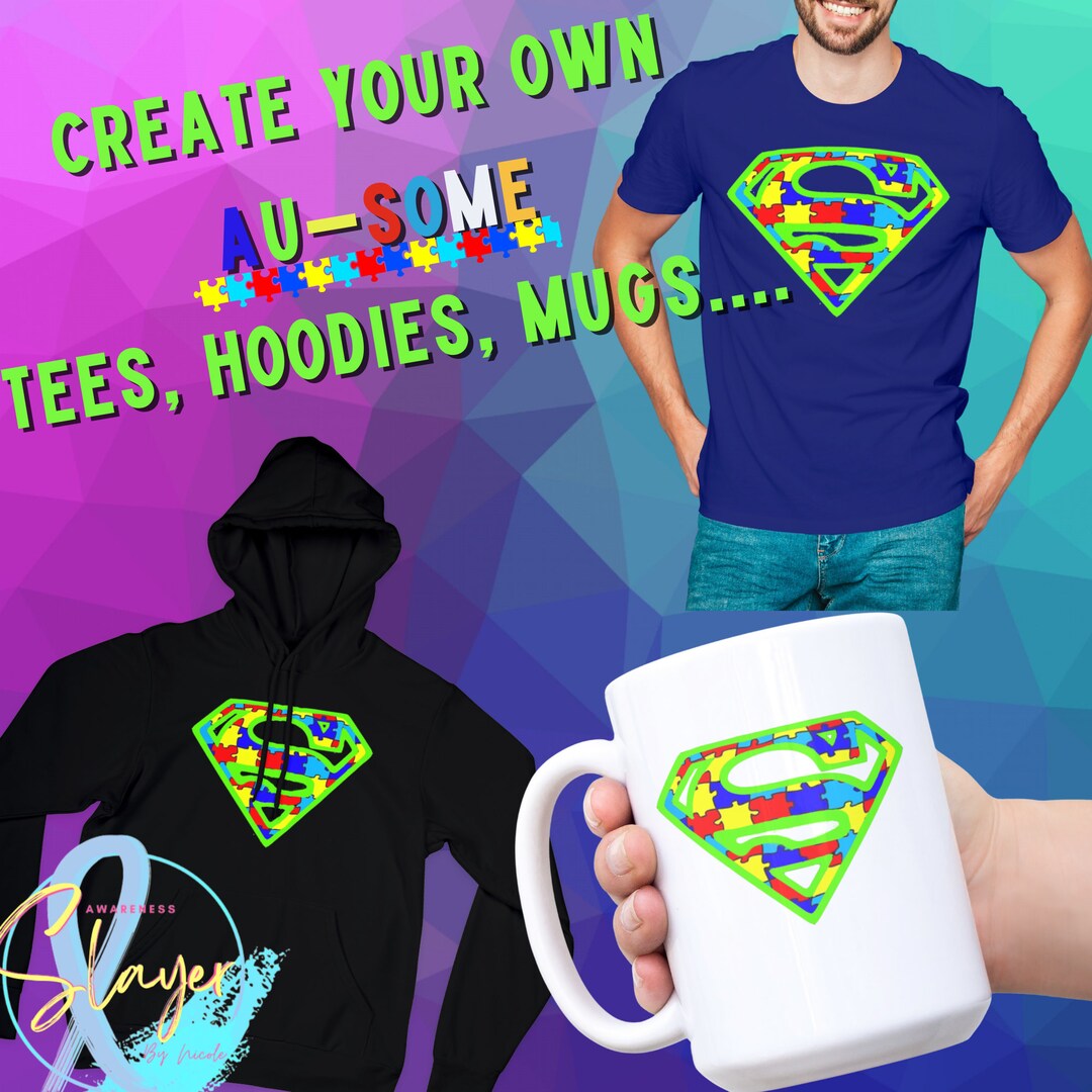 Neon Autism Superhero SVG, Autism Awareness SVG, Autism Superhero PNG ...