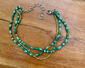 Triple Strand Bracelet - Etsy