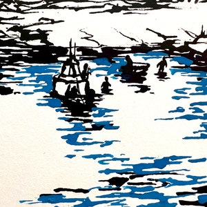The Miscellaneous Coast. Original Ink Landscape Drawing 11”x11” - Etsy