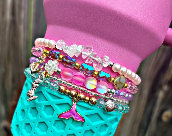 Mermaid Vibes Cup Bracelets Tumbler Boot Topper Cup Accessories. - Etsy