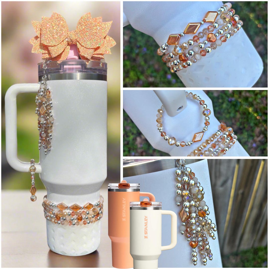 NEW Apricot Accessories Cup Bracelets, Straw Dangle Charm, or Magnet ...