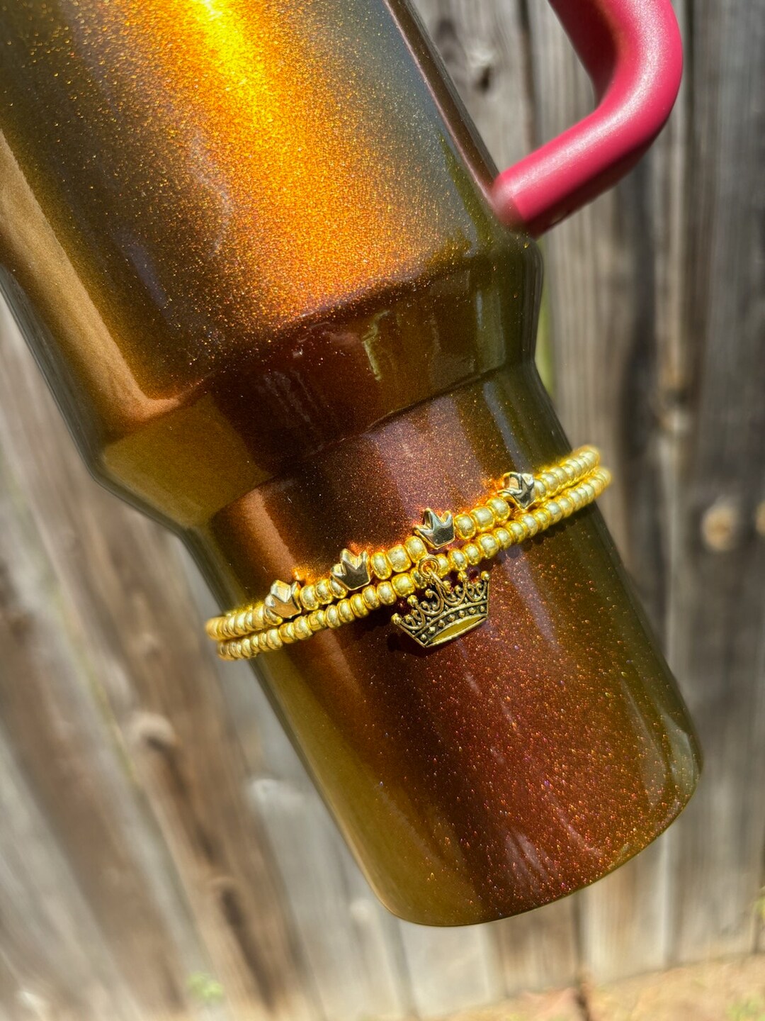 Gold Crowns Cup Bracelets. Tumbler Boot Topper Cup Accessories. - Etsy