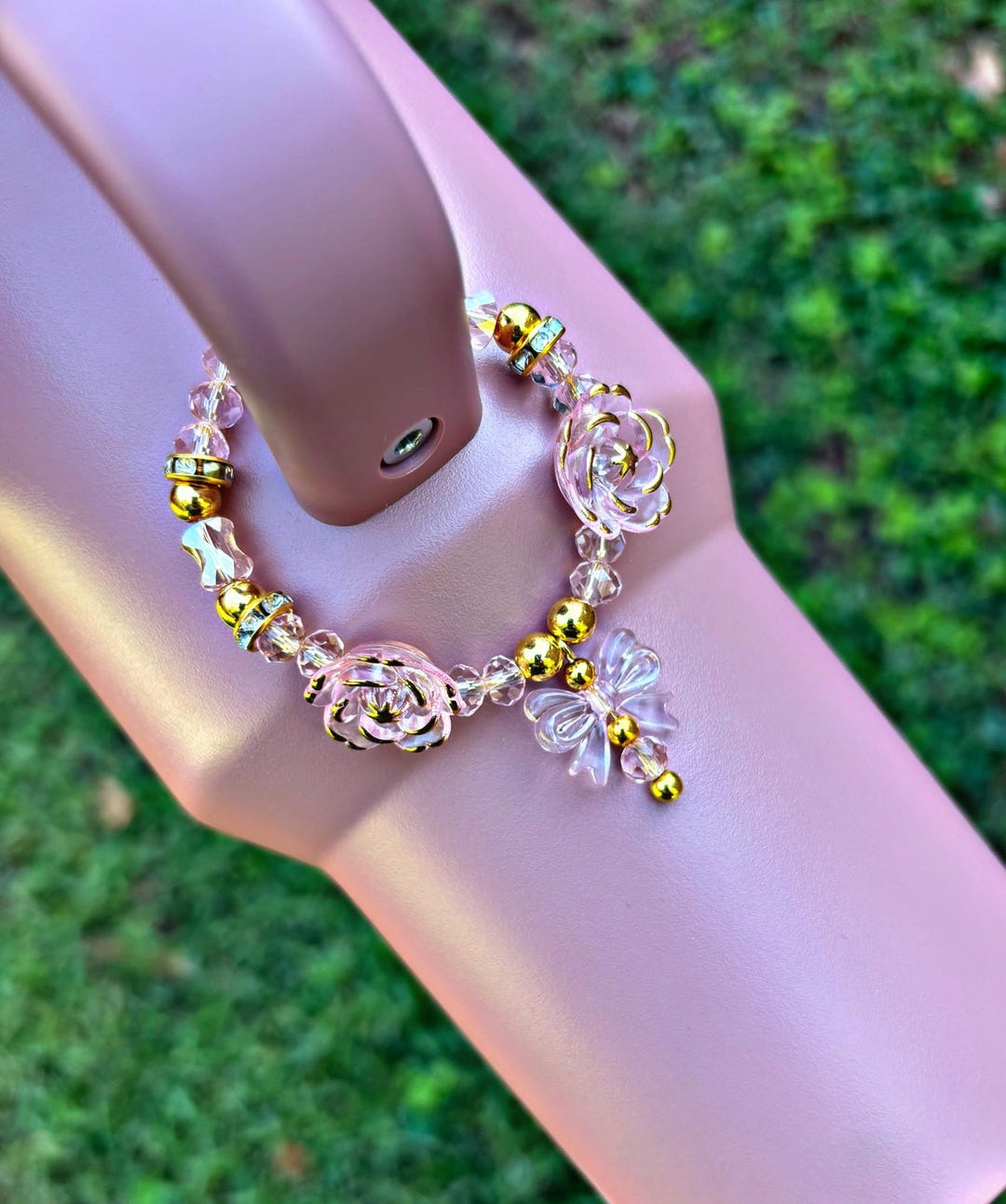 Antique Pink Cup Handle Charm Bracelet. Fall Refresh. - Etsy