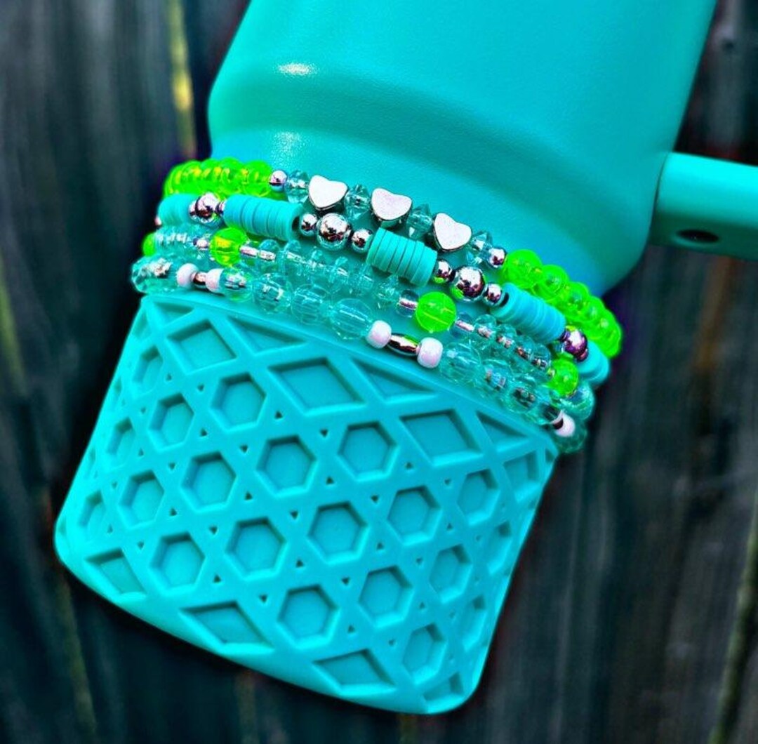Tropical Teal Cup Bracelets Tumbler Boot Topper Cup Accessories. Bright ...