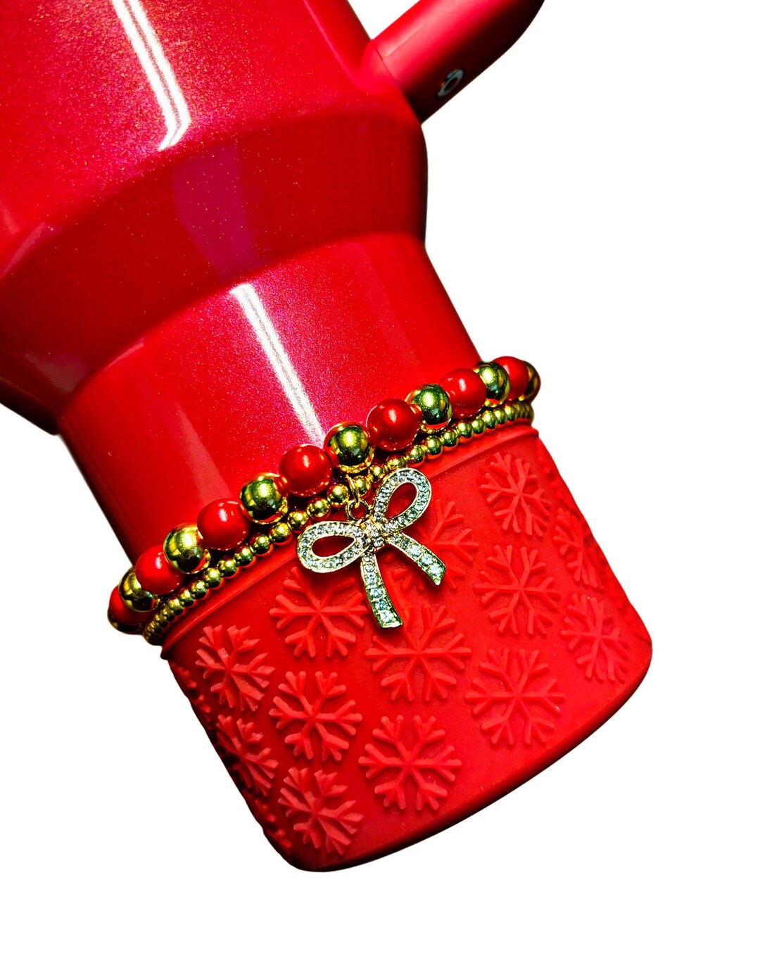 Scarlet Tinsel Cup Bracelets Tumbler Cup Accessories. - Etsy