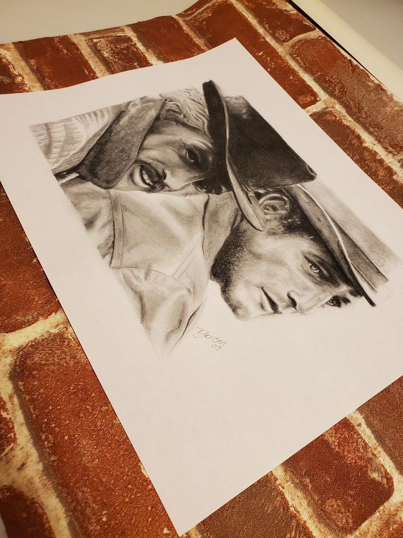 Butch Cassidy and the Sundance Kid Print of Original Pencil Drawing by ...
