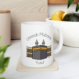 Ummrah Mubarak English Mug, Ummrah Gift, Islamic Gift, Personalized ...