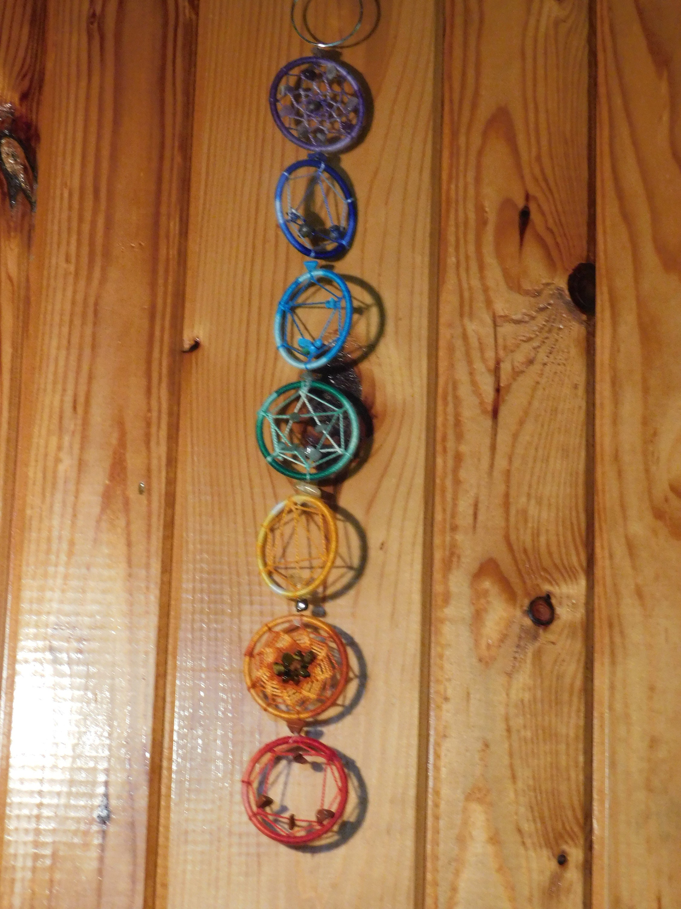 Chakra Dream Catcher With Crystal Chips - Etsy