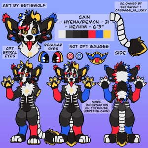 Digital Reference Sheet Furry Character YCH / Custom Fursona Character ...