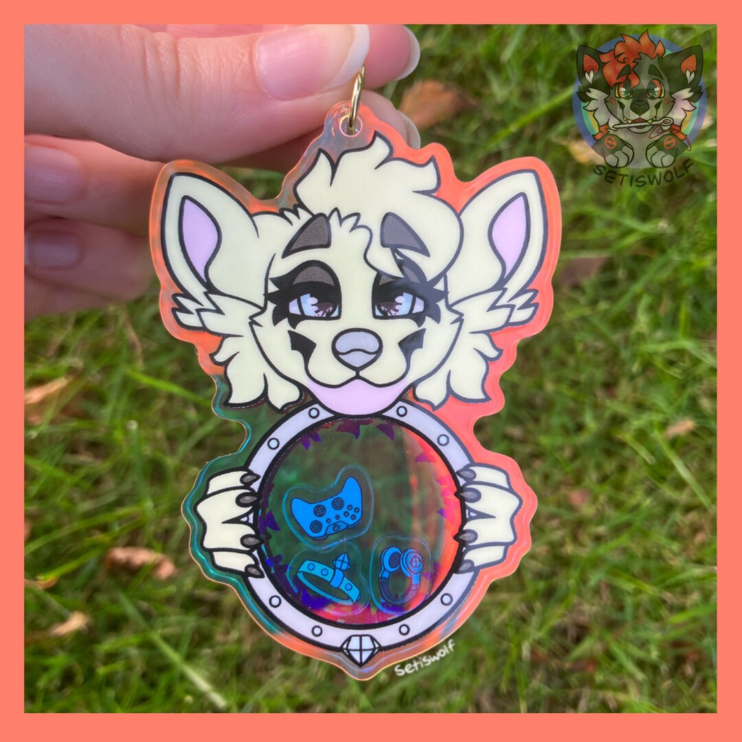 3 Traditional Furry Rainbow Shaker Acrylic Keychain Commission - Etsy