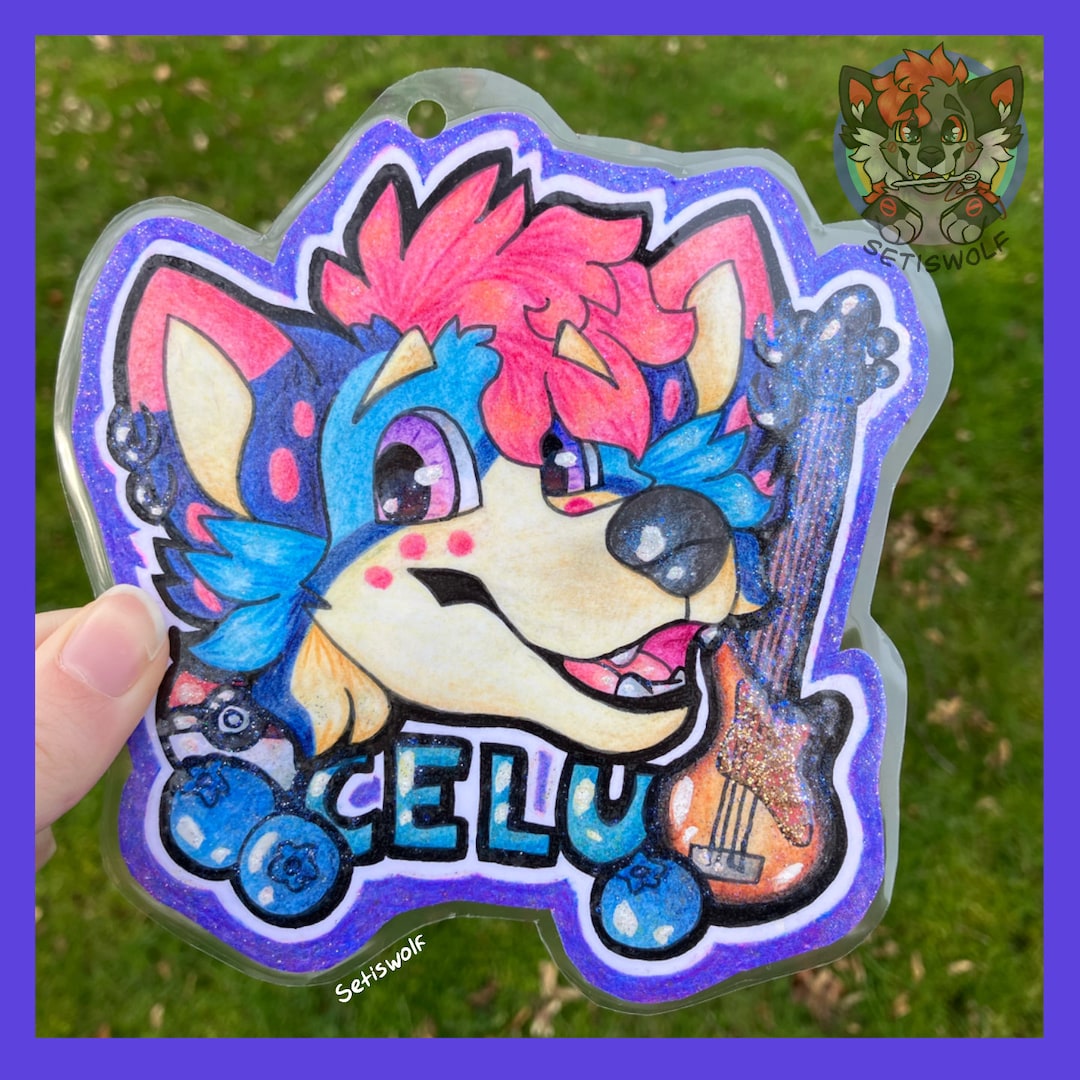 Traditional Furry Fursuit Badge Commission / Custom Fursona Character ...