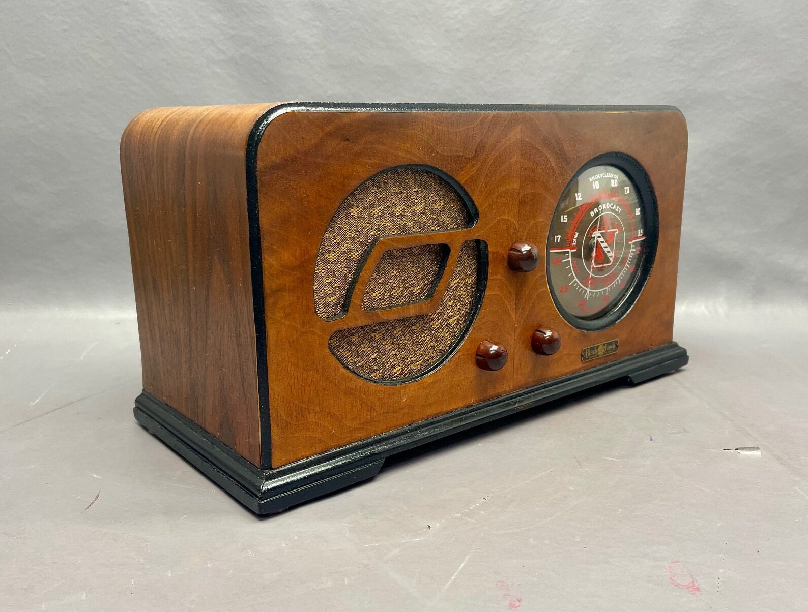 Rare 1938 Black Hawk Radio. Mid Century Radio. FREE Shipping. Antique ...