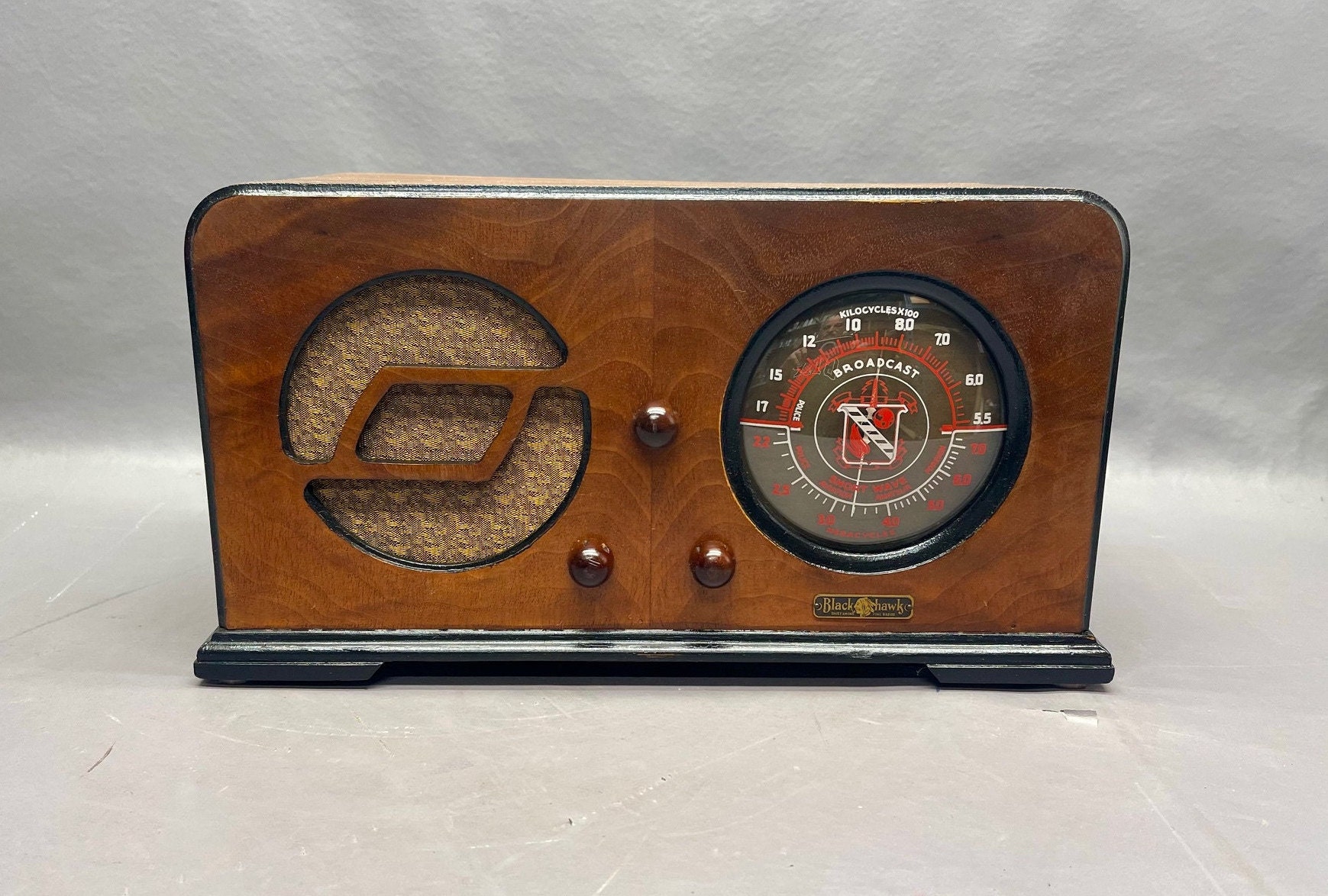 Rare 1938 Black Hawk Radio. Mid Century Radio. FREE Shipping. Antique ...