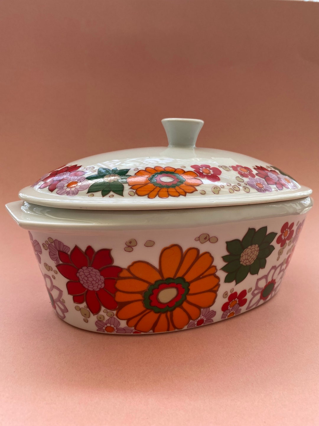 Real Made in Brazil colorama' Lidded Casserole Colorful Serving Dish ...