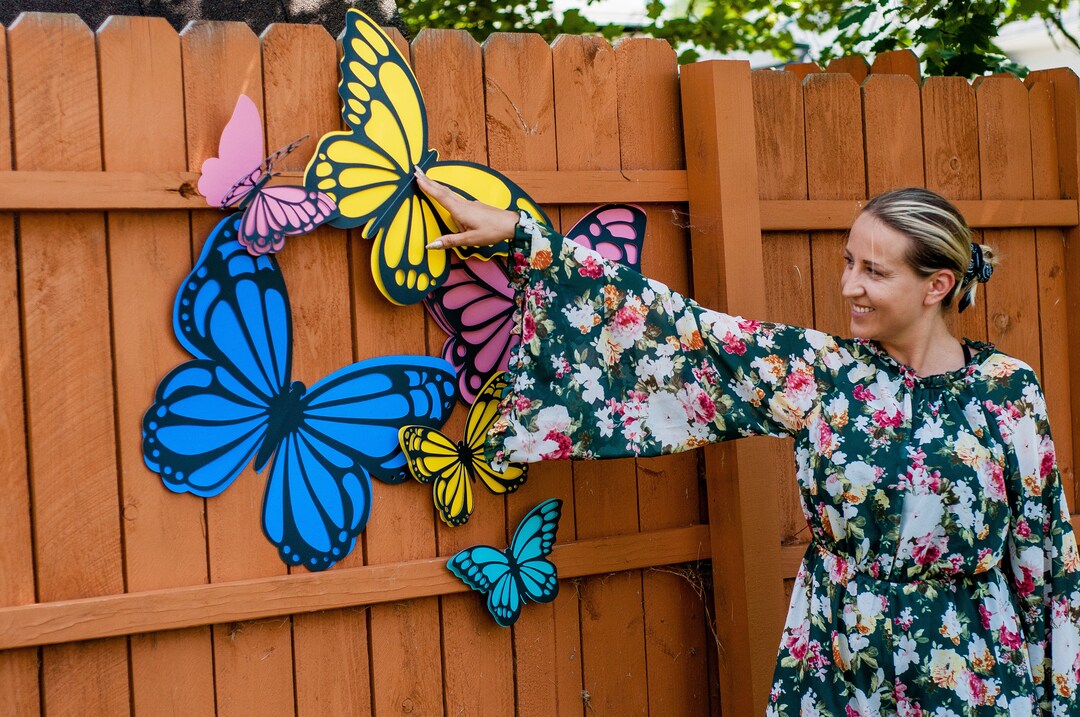 Gold and Pink Pack of 3 Giant Large Paper Butterfly Prop, Pack of 3 ...