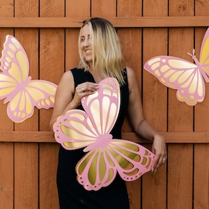 Custom Colors Pack of 3 Giant Large Paper Butterfly Props, Pack of 3 ...