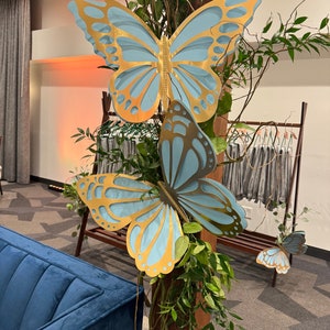 Custom Colors Pack of 3 Giant Large Paper Butterfly Props, Pack of 3 ...