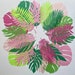 Tropical Paper Leaves Cut Outs, Pack of 25 Assorted Leaves in 10 Inches ...