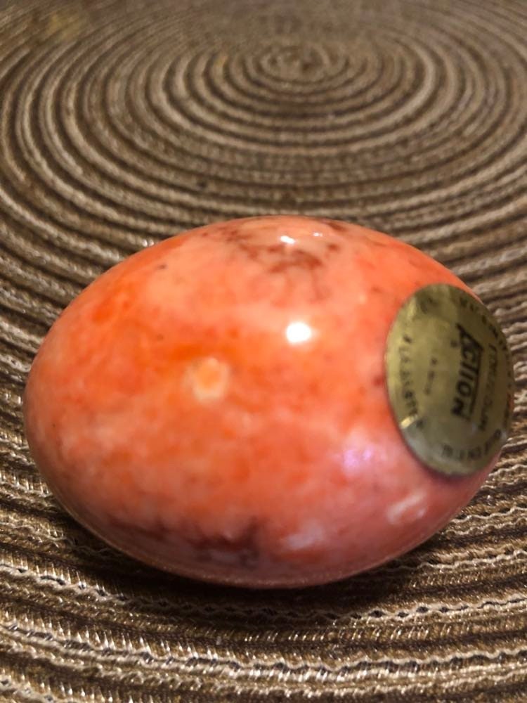 Italian Marble Pink Egg 1970s - Etsy