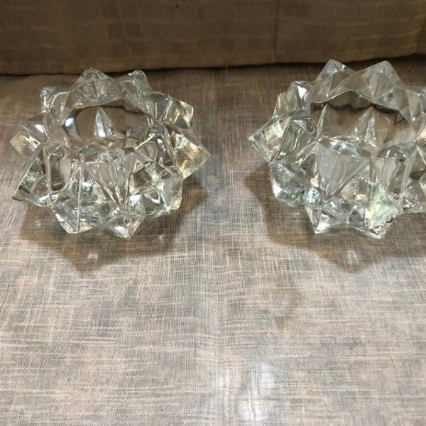 Glass Star Shaped Candle Holder - Etsy