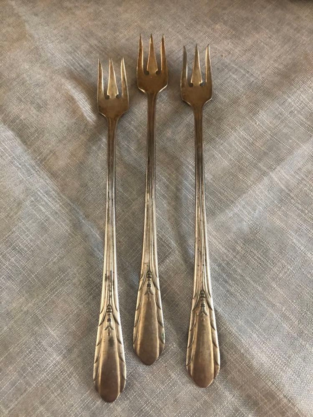 1934 Oneida Genesee Silver Plate Shrimp Cocktail Forks Set of Three - Etsy
