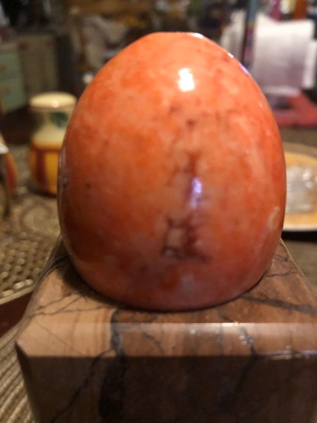 Italian Marble Pink Egg 1970s - Etsy