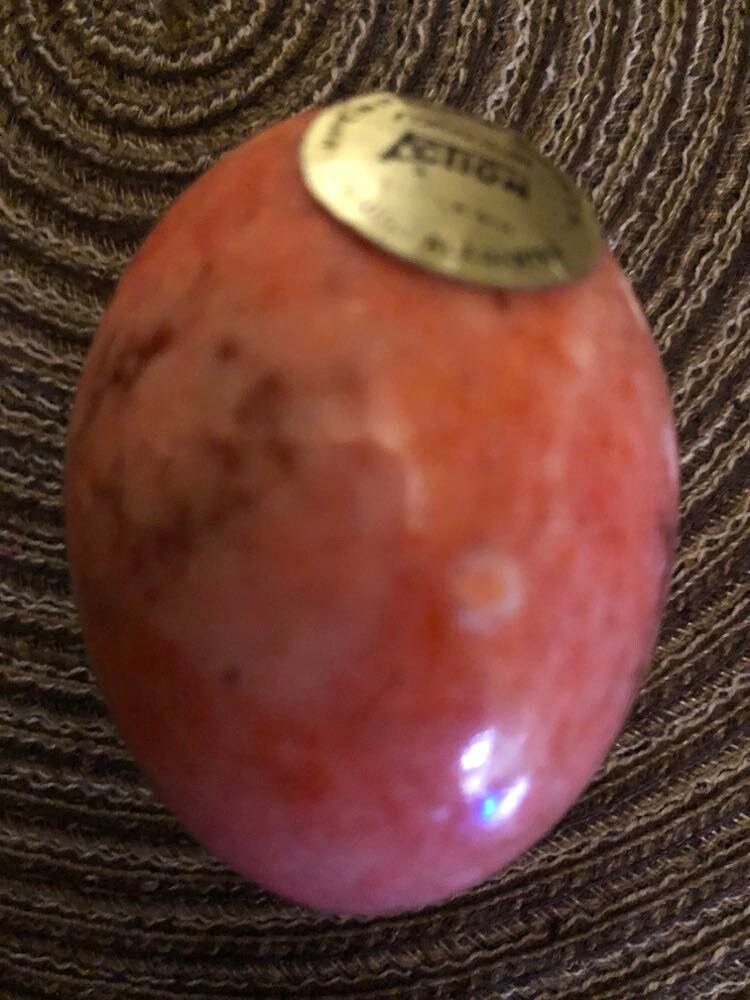 Italian Marble Pink Egg 1970s - Etsy