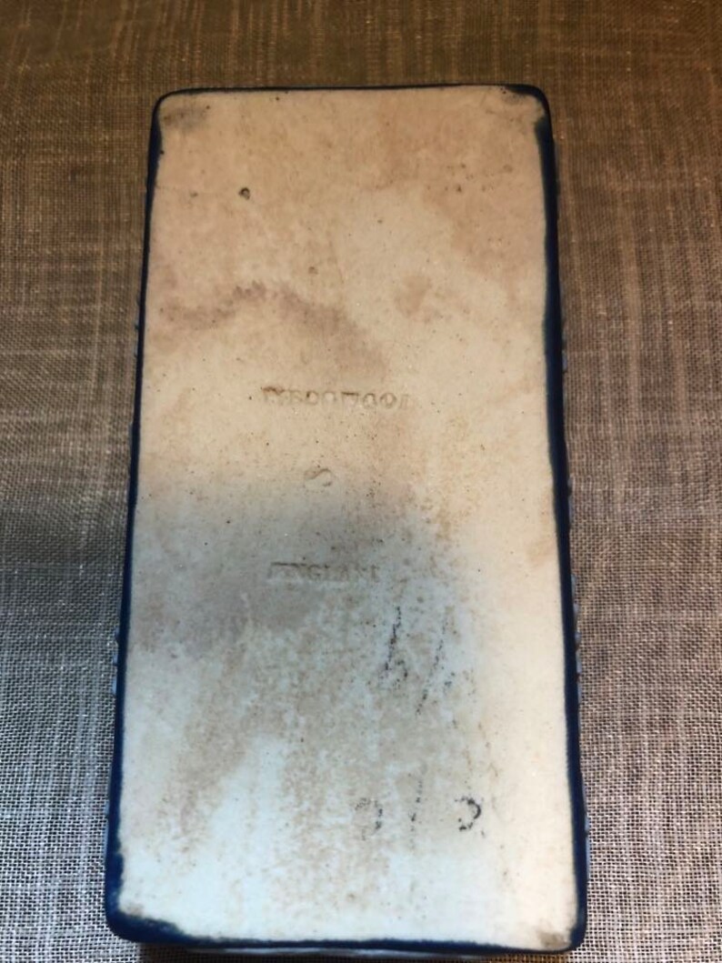 Antique Wedgwood Dark Blue Match Box 1800s 2 Pcs - Etsy