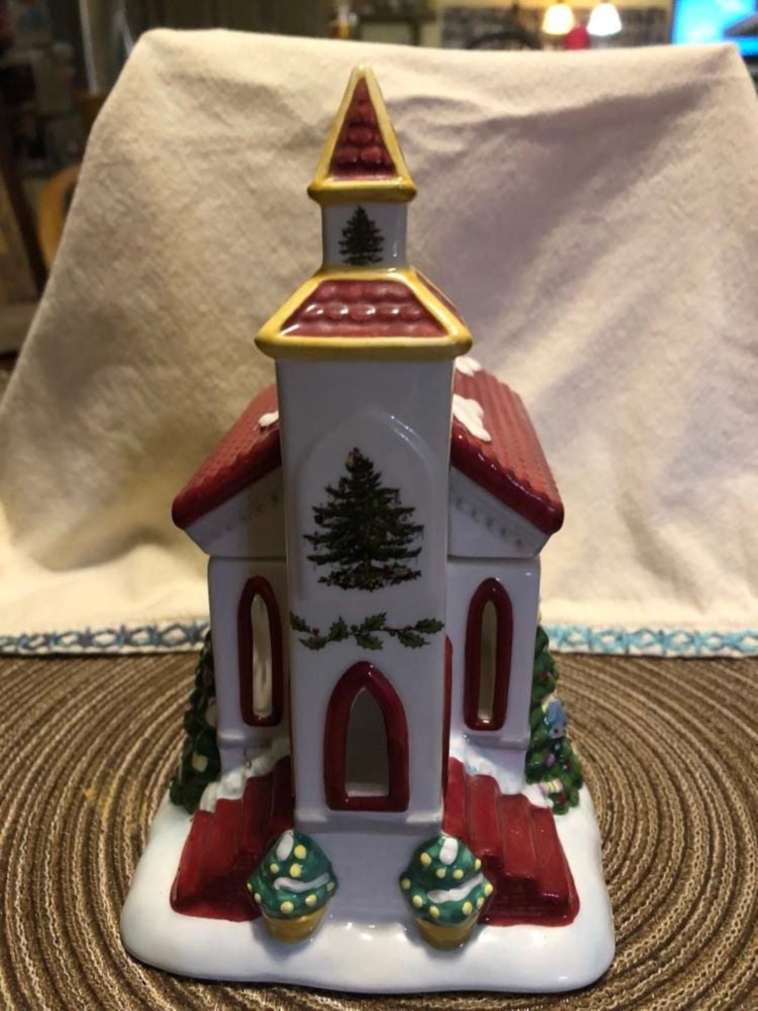 Vintage Spode Christmas Tree Candle Holder - Etsy