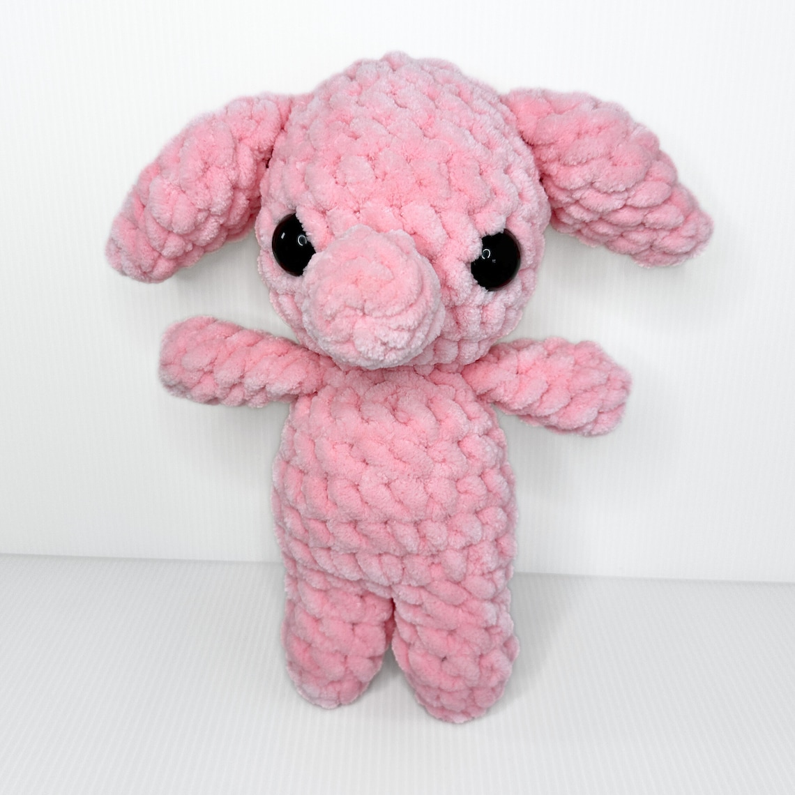 Adorable Large Pink Crochet Pig Stuffy With Curly Tail Must-have for ...