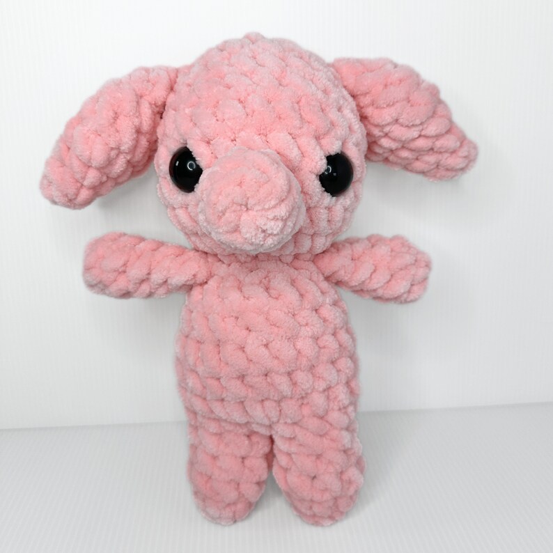 Adorable Large Pink Crochet Pig Stuffy With Curly Tail Must-have for ...