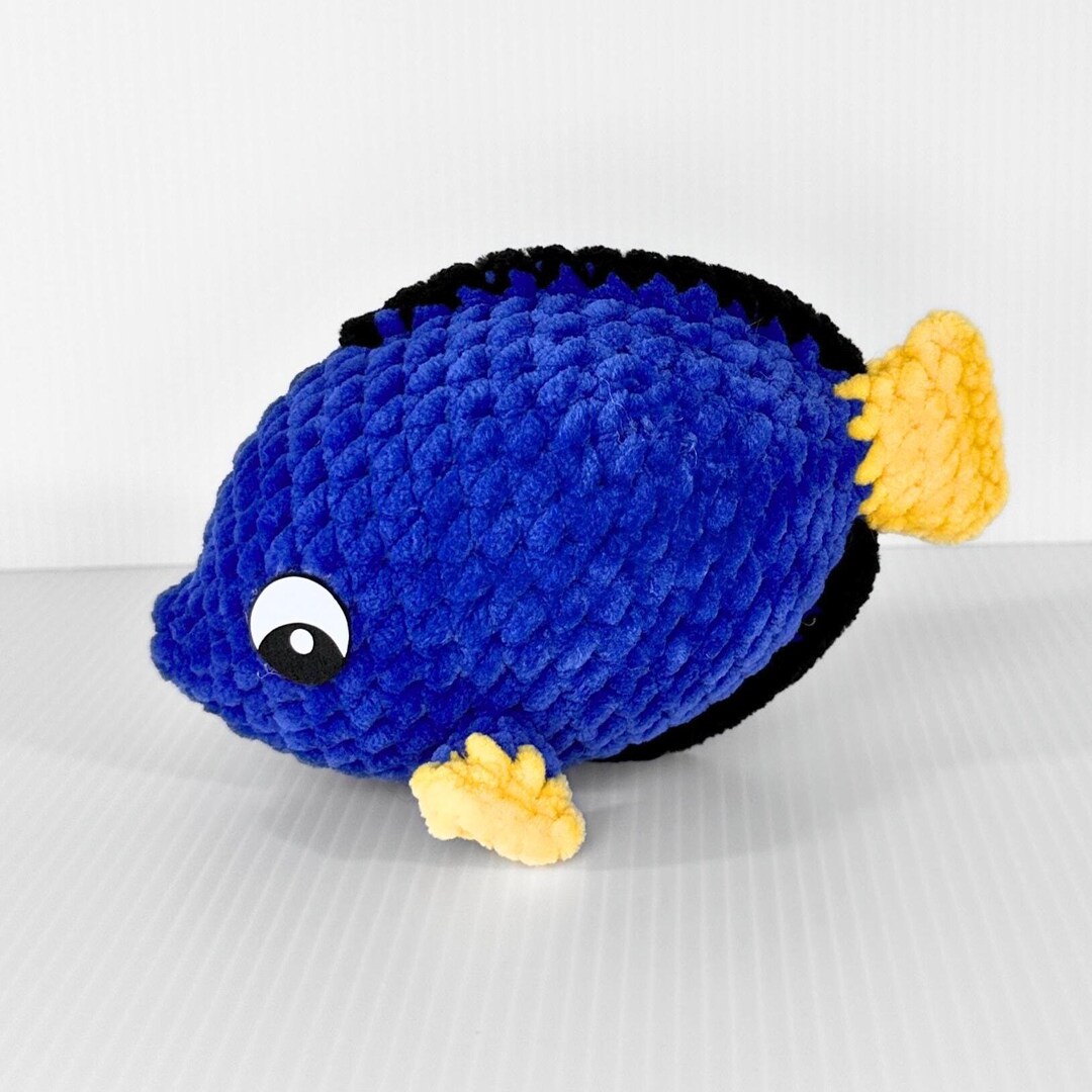 Crochet Royal Blue Tang Fish, Dory From Finding Nemo Inspired - Kid's ...