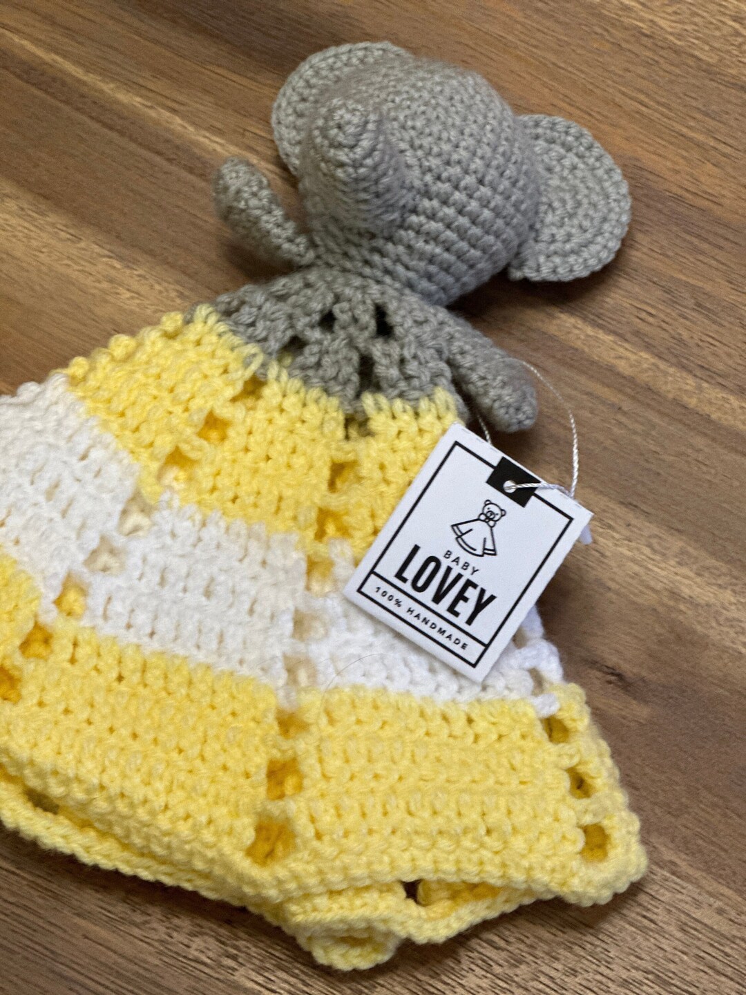 CUSTOM Crochet Elephant Lovey, Made to Order Animal Lovey for Babies ...