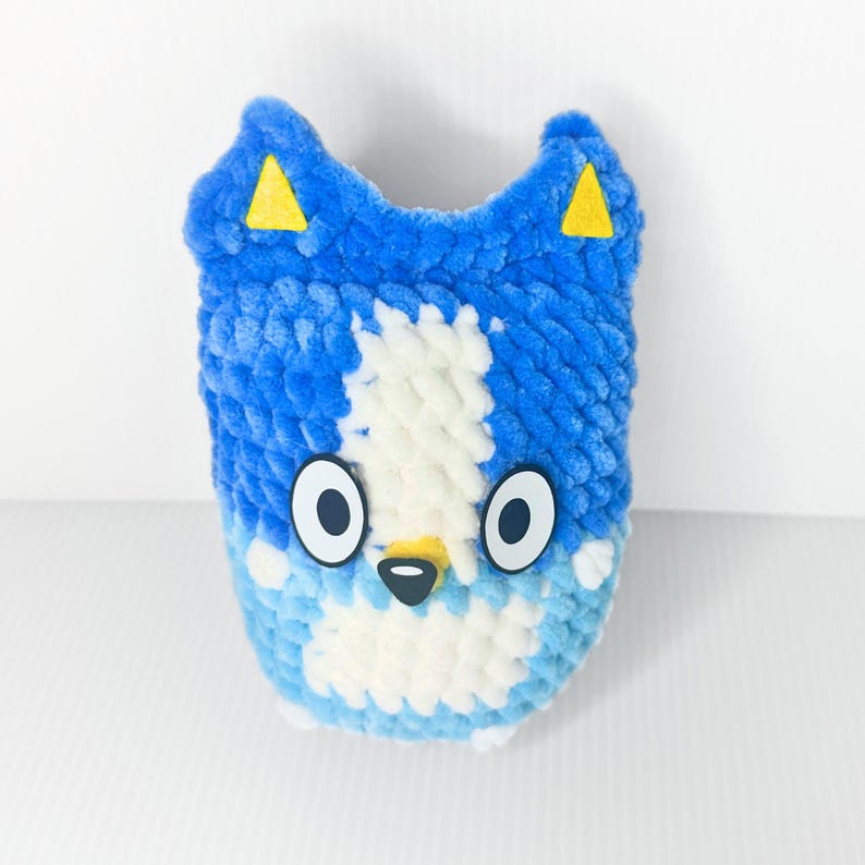 Crochet Bluey Doll Handmade Blue Heeler Friend Adorable Kids Plush Toy ...